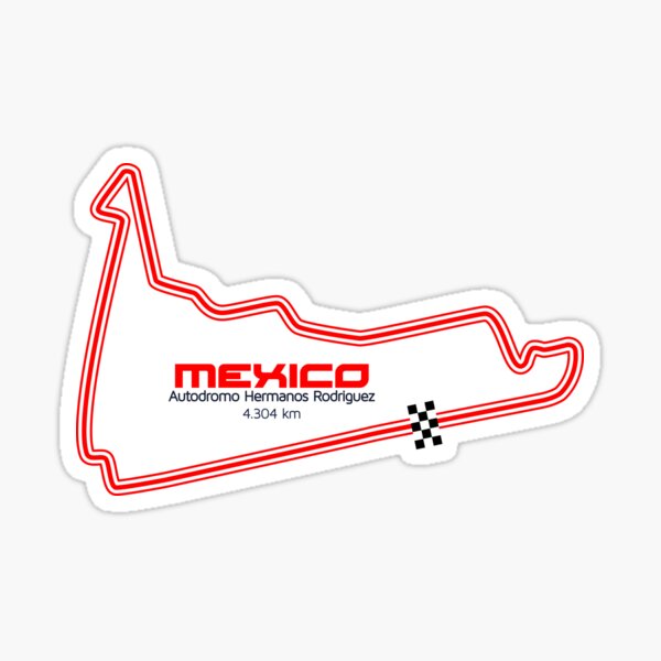 "Mexican F1 Circuit" Sticker for Sale by hotshots-design | Redbubble