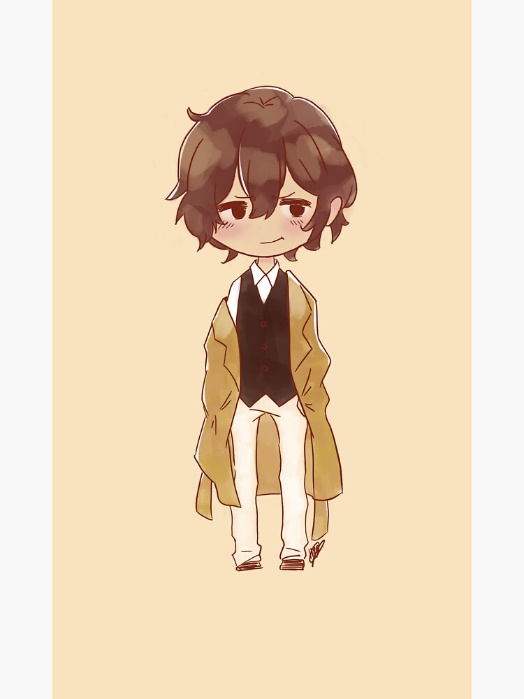 "Chibi Dazai (Bungou Stray Dogs)" Sticker for Sale by LenaScamander ...