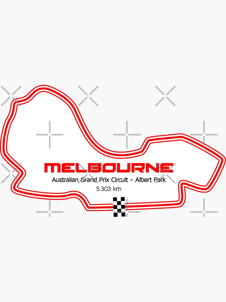 "Melbourne F1 Circuit" Sticker for Sale by hotshots-design | Redbubble