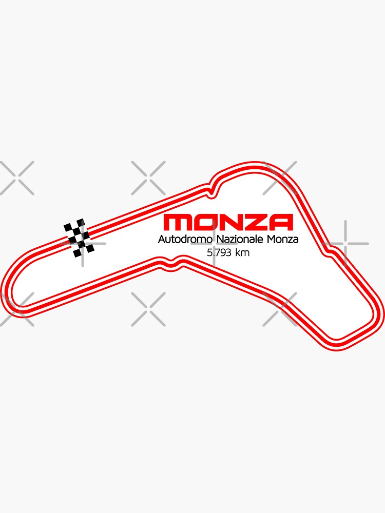 "Monza F1 Circuit" Sticker for Sale by hotshots-design | Redbubble