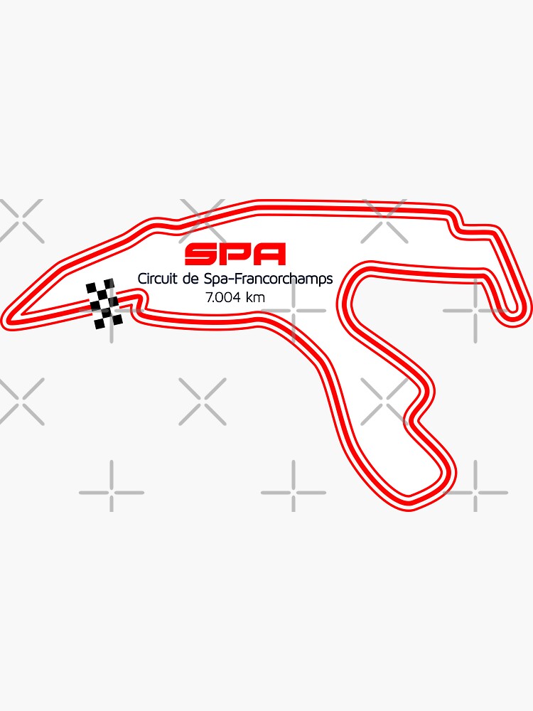 "Spa-Francorchamps F1 Circuit" Sticker for Sale by hotshots-design ...
