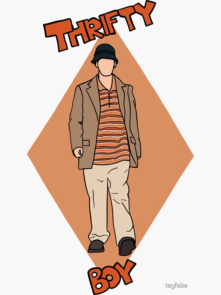 "Thrifty Boy" Sticker for Sale by tayfabe | Redbubble