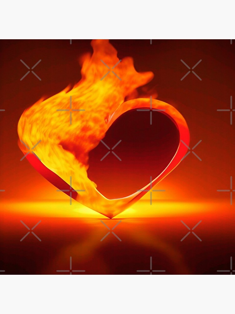 "Fire heart" Sticker for Sale by ZvezdanArt | Redbubble
