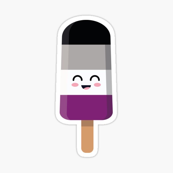"Asexual Pride Ice Cream Aro Ace Flag" Sticker for Sale by thequeershop ...