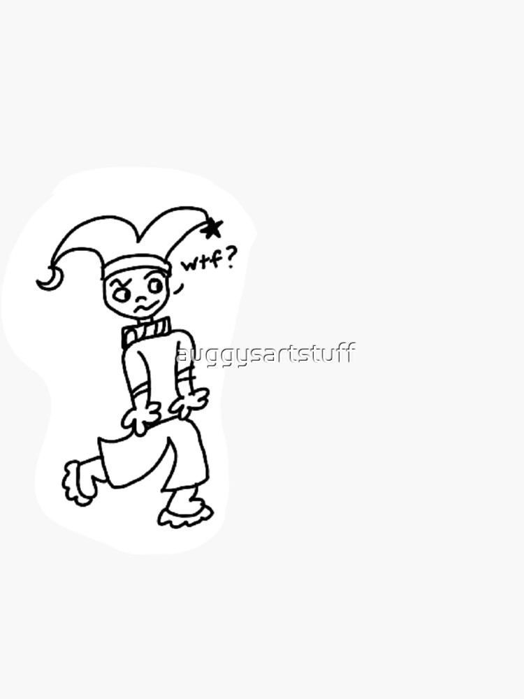 "Jestering Around" Sticker for Sale by auggysartstuff | Redbubble