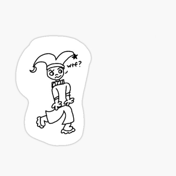"Jestering Around" Sticker for Sale by auggysartstuff | Redbubble