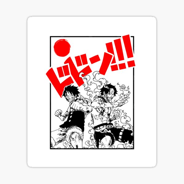 "Luffy and Ace" Sticker for Sale by laryswebiu | Redbubble