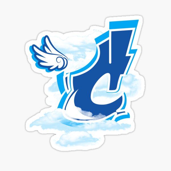 "White and Blue Graffiti Letter C" Sticker for Sale by RG-fashion-shop ...