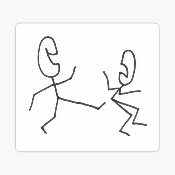 "kicked" Sticker for Sale by 42ndart | Redbubble