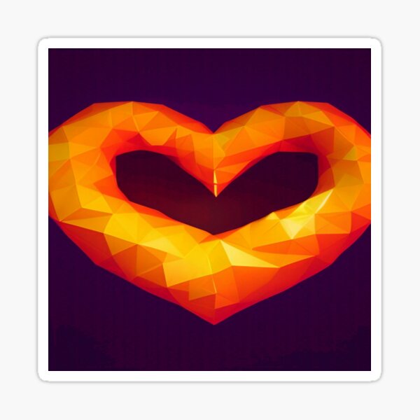 "Fire heart" Sticker for Sale by ZvezdanArt | Redbubble