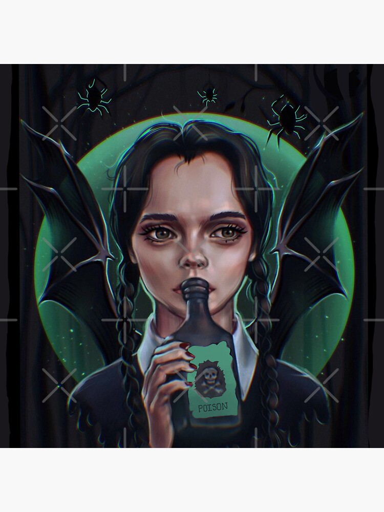 "Wednesday Addams Poison" Sticker for Sale by R-Y-T-H-M | Redbubble
