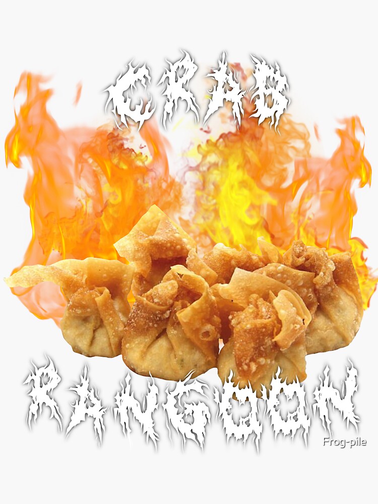 "CRAB RANGOON" Sticker for Sale by Frog-pile | Redbubble