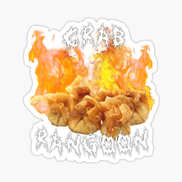 "CRAB RANGOON" Sticker for Sale by Frog-pile | Redbubble