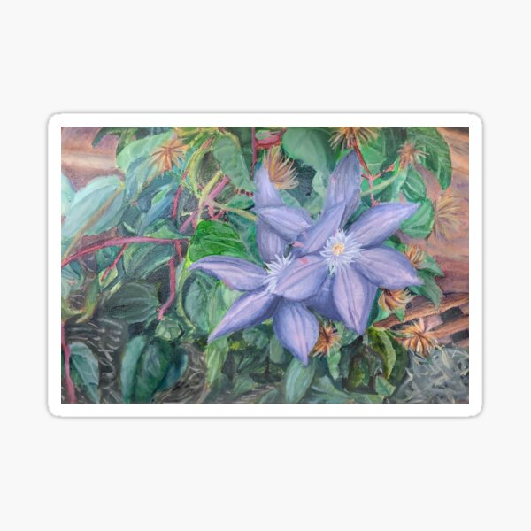 "Vivid Clematis" Sticker for Sale by SalamisDN | Redbubble
