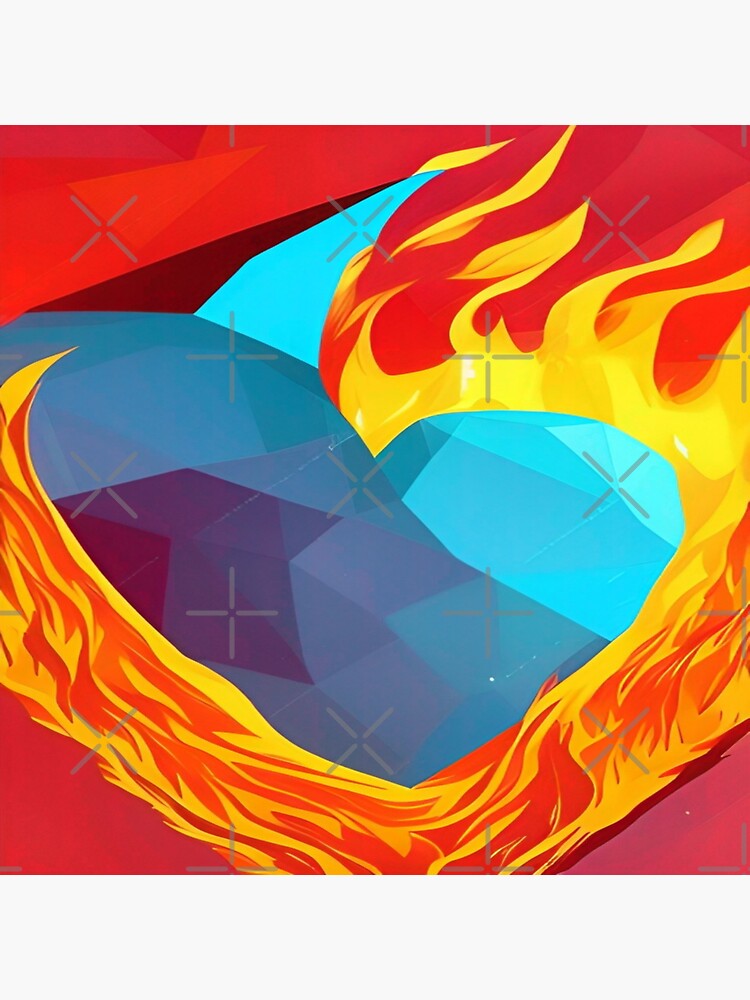 "Fire heart" Sticker for Sale by ZvezdanArt | Redbubble