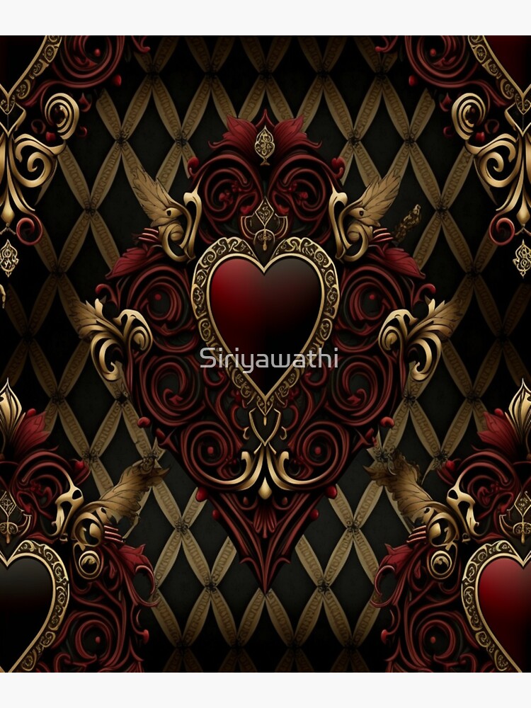 " Gothic Valentines Day Wallpaper Pattern " Sticker for Sale by ...