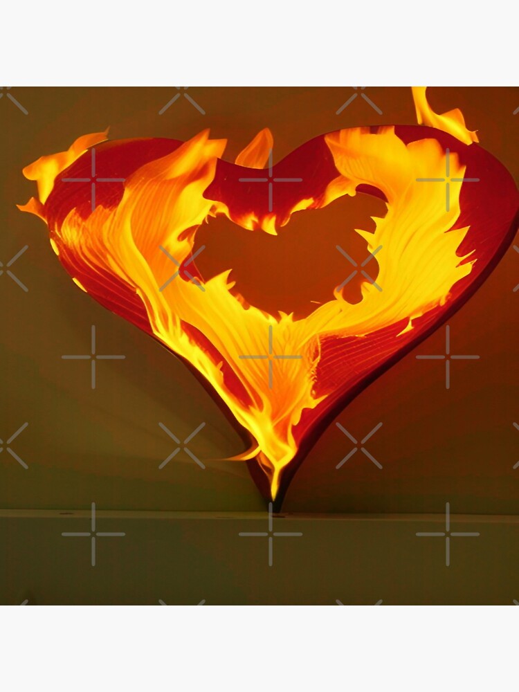 "Copy of Fire heart" Sticker for Sale by ZvezdanArt | Redbubble