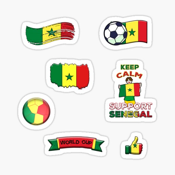"Senegal Fan Support For World Cup Stickers Pack" Sticker for Sale by ...