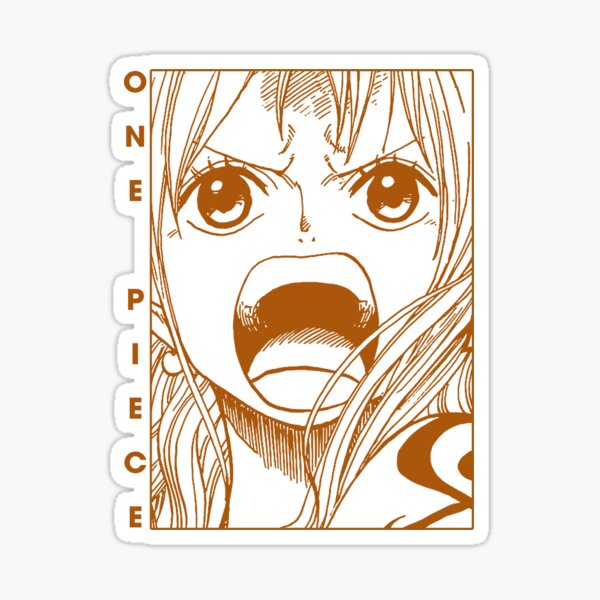 "Nami Shouting" Sticker for Sale by ewbru-art | Redbubble