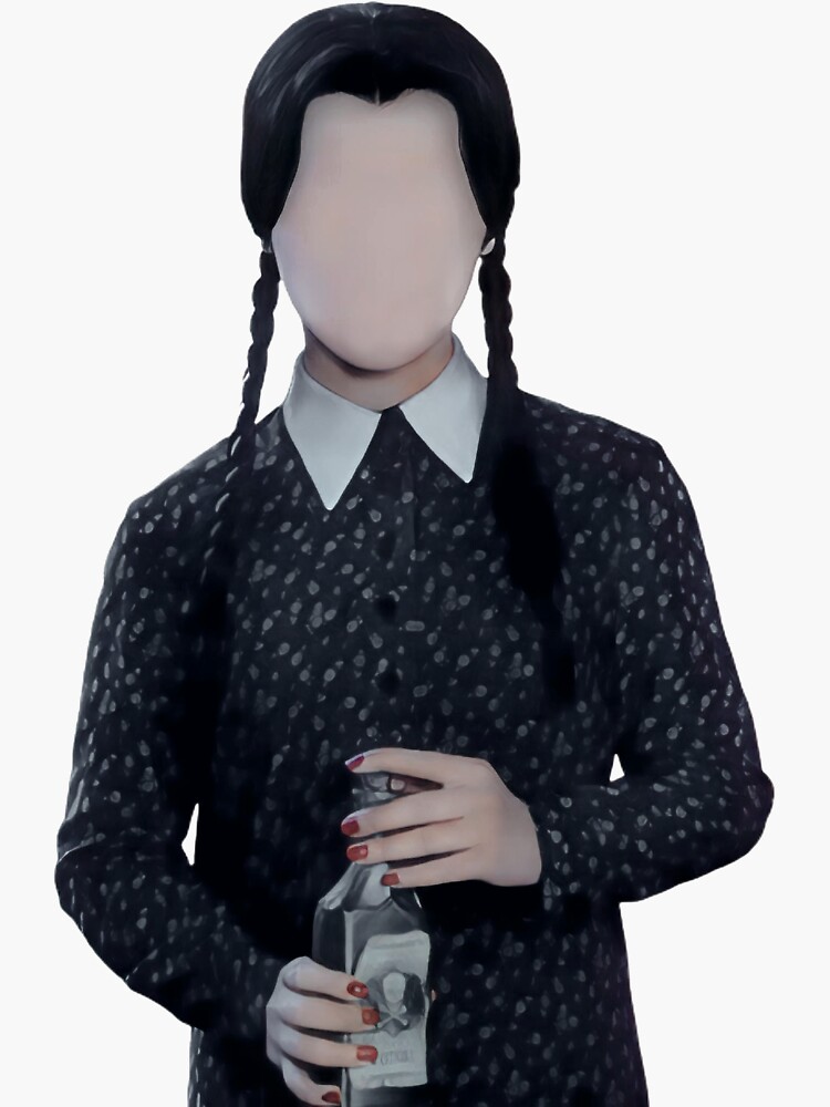 "wednesday no face" Sticker for Sale by Ale-Rugg | Redbubble