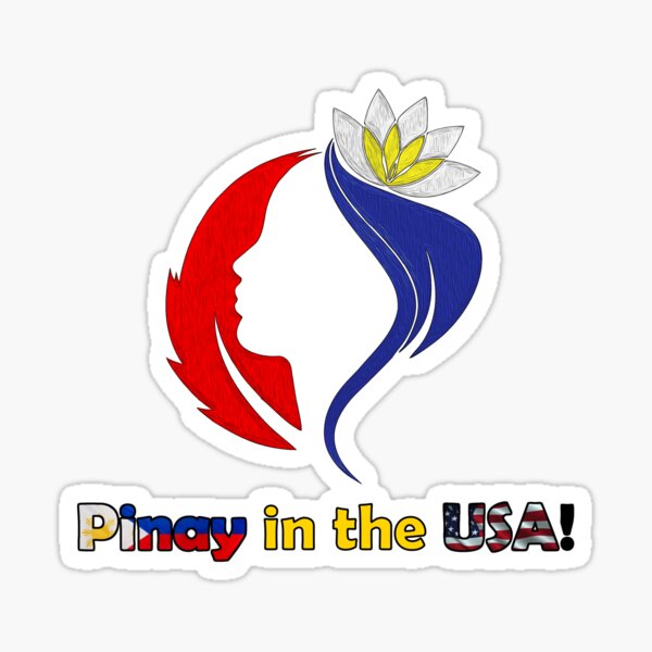"Pinay in the USA!" Sticker for Sale by YOLOZ | Redbubble
