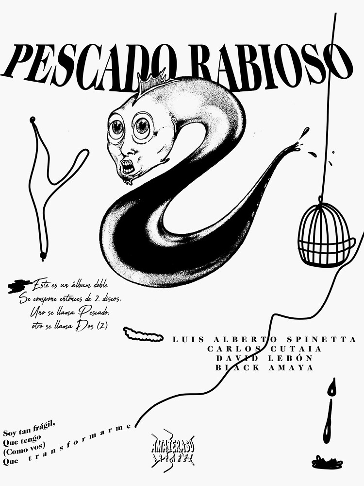 Pegatina «PESCADO RABIOSO» de Amaterasu-cloth | Redbubble