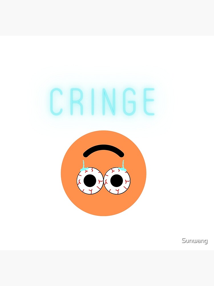 "crying of cringe, cringe emoji" Poster for Sale by Sunwang | Redbubble