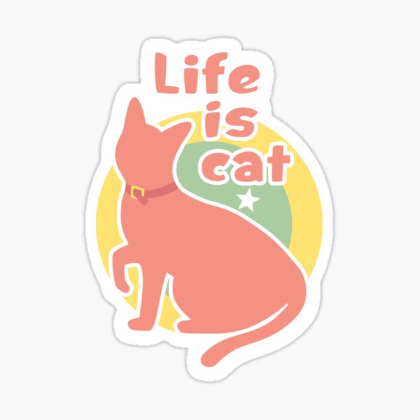 "Princess Connect - Life Is Cat" Sticker for Sale by squidwave | Redbubble