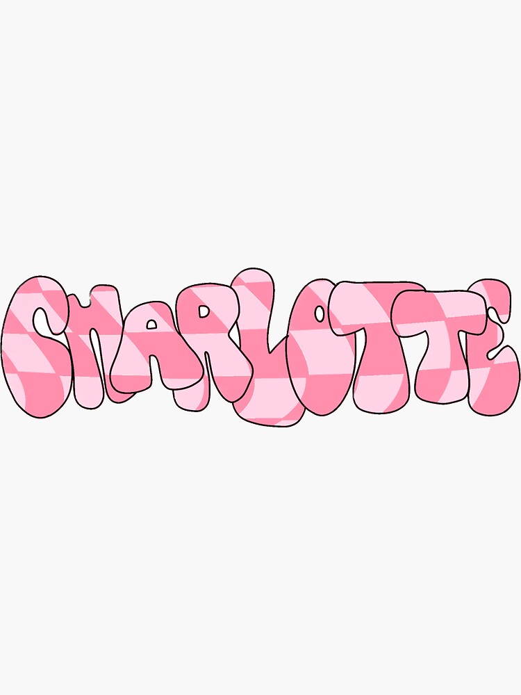 "Pink checkered Charlotte retro sticker " Sticker for Sale by CassCity4 ...