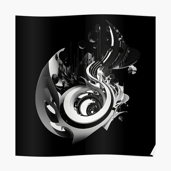 "Abstract Futuristic Music Note" Poster for Sale by TranMuse | Redbubble