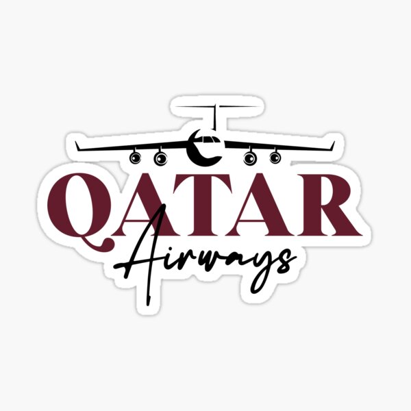 "Qatar airways " Sticker for Sale by Dinablal | Redbubble