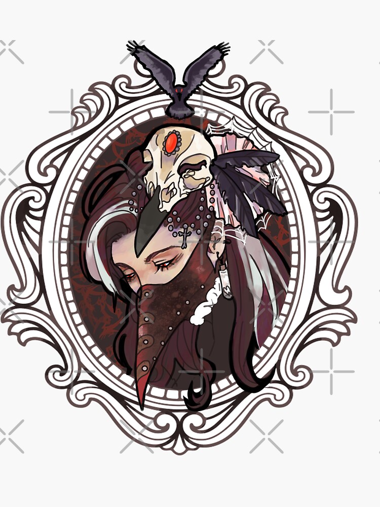 "Madam Crow" Sticker for Sale by celesticactus | Redbubble