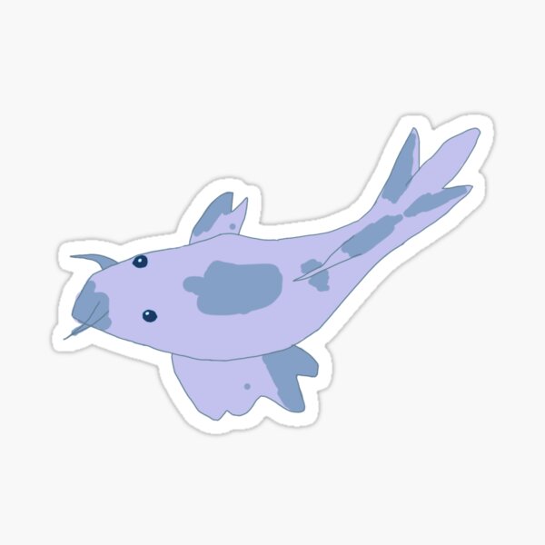 "Light Blue Catfish" Sticker for Sale by Usagicollection | Redbubble