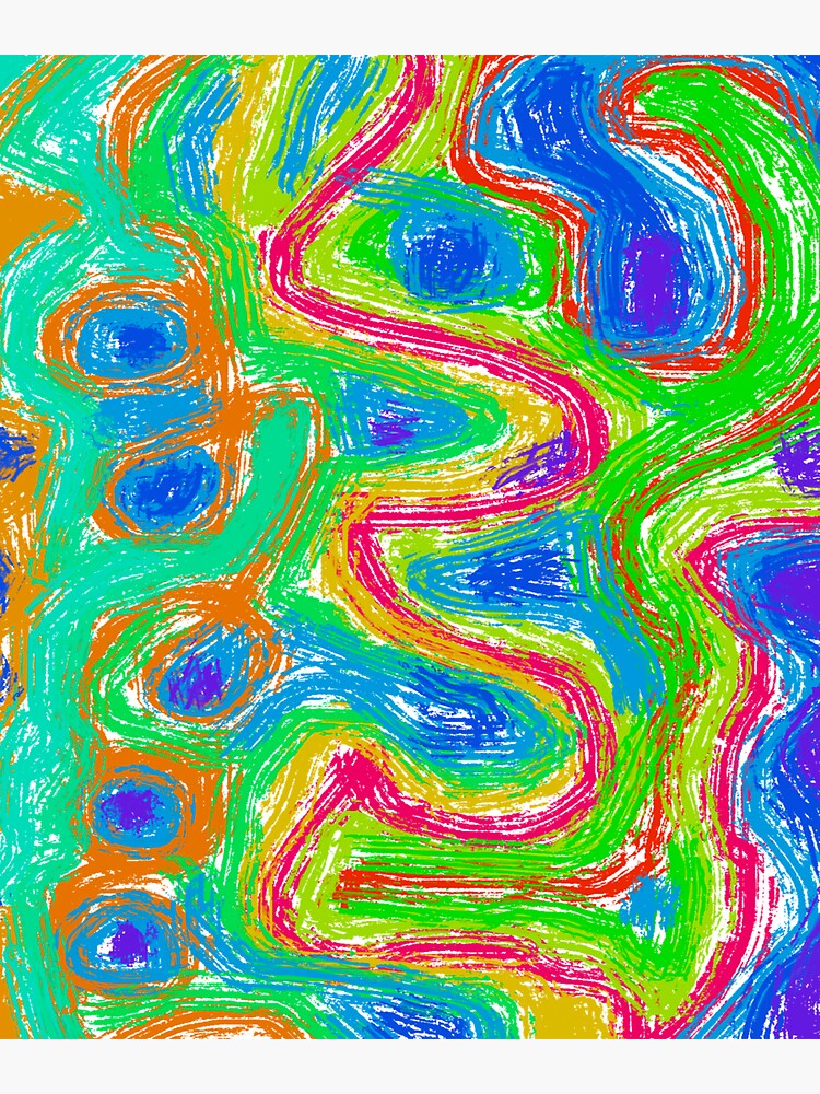 "Abstract Squiggly Line Painting" Sticker for Sale by Usagicollection ...