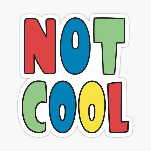 "Not Cool Primary Colors" Sticker for Sale by FlippinTurtles | Redbubble