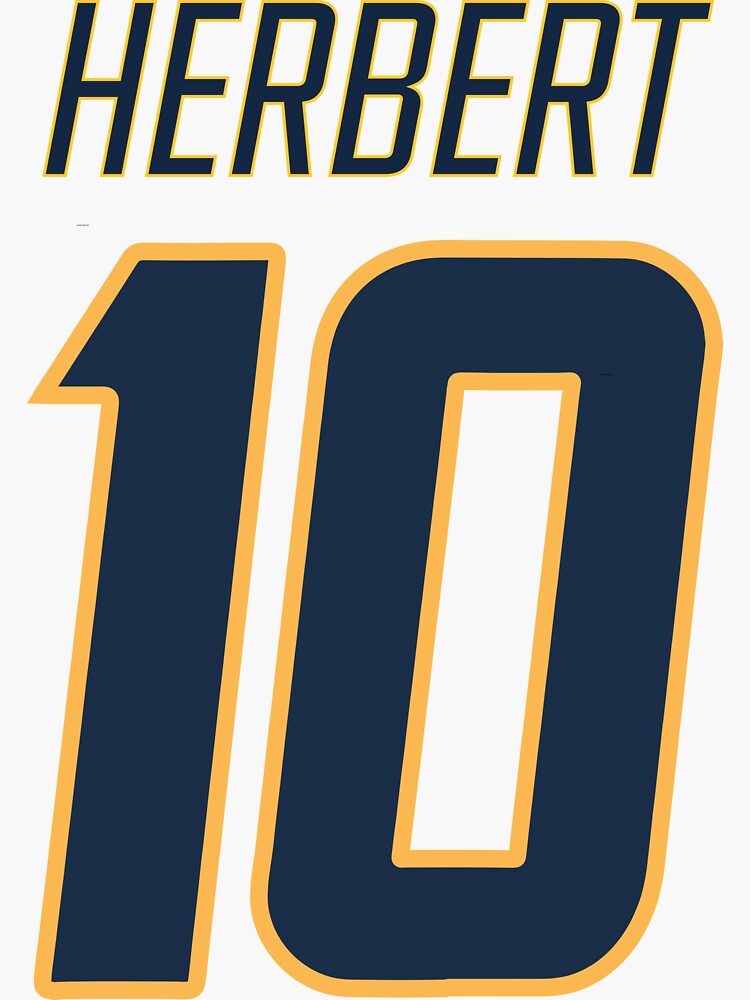 "Justin Herbert Navy" Sticker for Sale by plus64prints | Redbubble