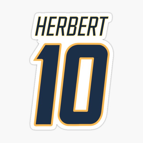 "Justin Herbert Navy" Sticker for Sale by plus64prints | Redbubble