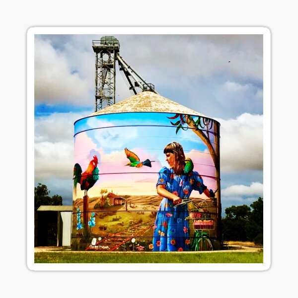 "Grain Silo Mural, Bute, South Australia " Sticker for Sale by ...