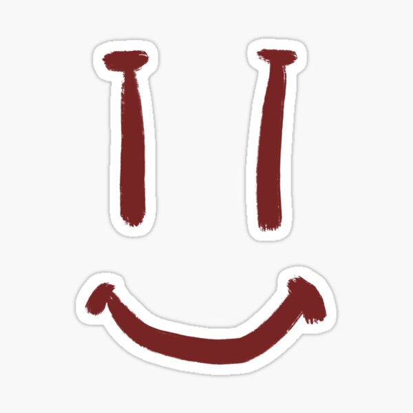 "Brown Smug Smiling Face" Sticker for Sale by Usagicollection | Redbubble