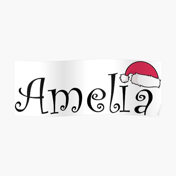 "Amelia - Christmas Name" Poster for Sale by ShinySilverStar | Redbubble
