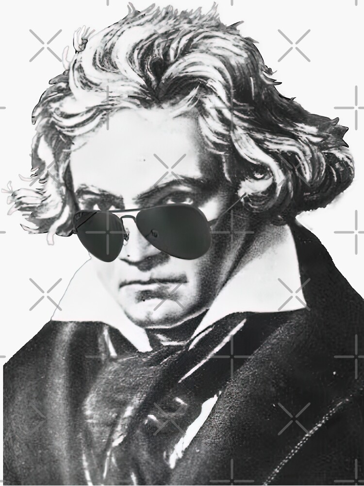"Ludwig Van Beethoven Thug Life" Sticker for Sale by pytkocran | Redbubble
