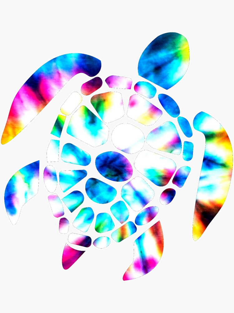 " Tie Dye Sea Turtle, Trippy, hippie , rainbow " Sticker for Sale by ...
