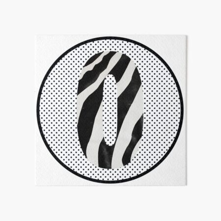 "Zebra Pattern No.0 Number zero Mono Zero Years Old Birthday Sport ...