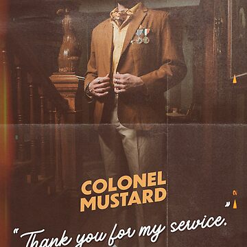 "Colonel Mustard" Sticker for Sale by hasanabiposting | Redbubble