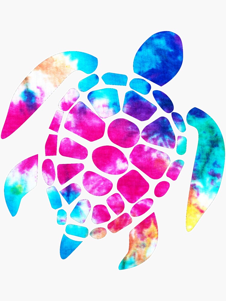 " Tie Dye Sea Turtle ,Trippy, hippie , rainbow " Sticker for Sale by ...