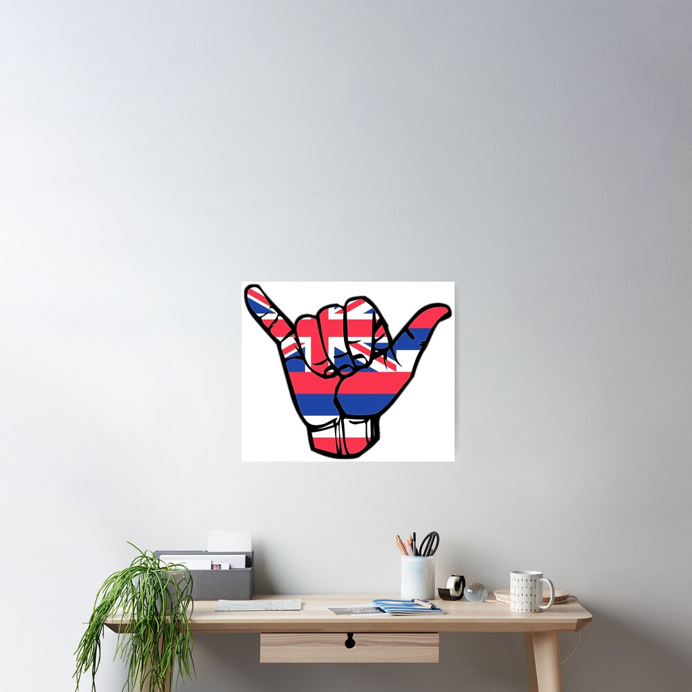 "Shaka Hawaii Flag" Poster by esskay | Redbubble