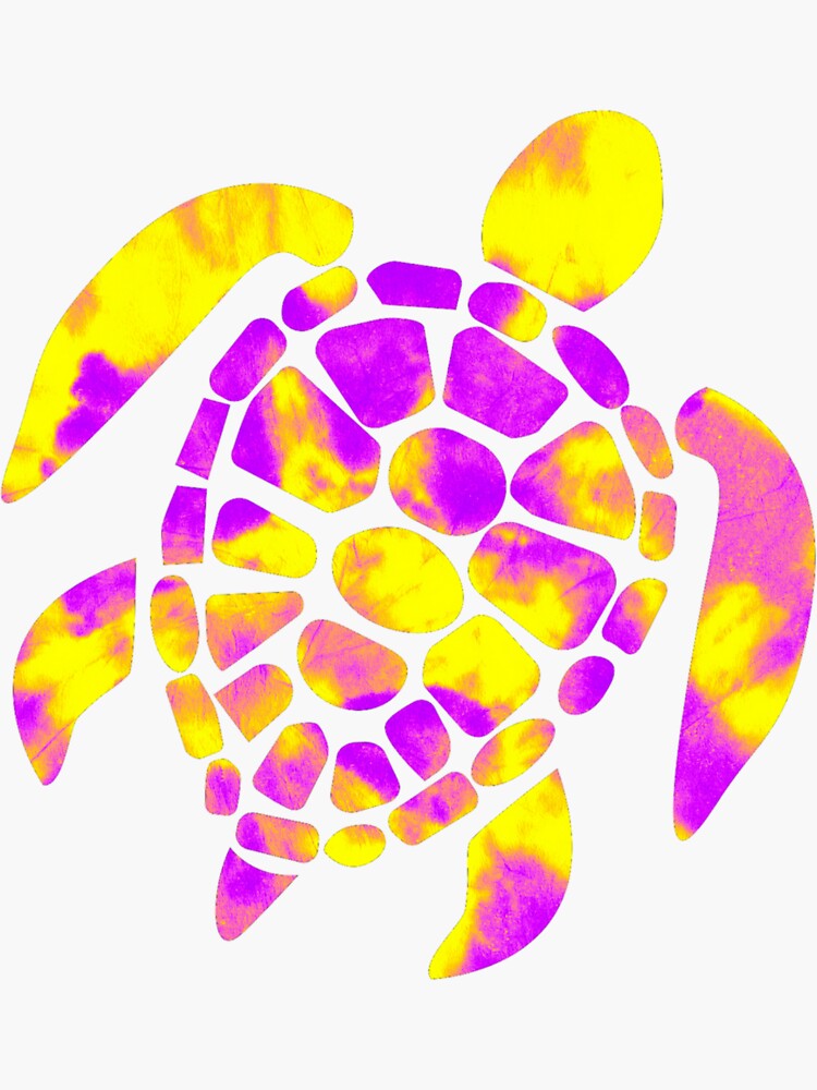 " Tie Dye Turtle Sea Trippy, hippie , rainbow " Sticker for Sale by ...