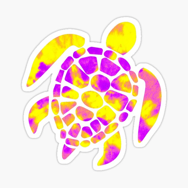 " Tie Dye Turtle Sea Trippy, hippie , rainbow " Sticker for Sale by ...