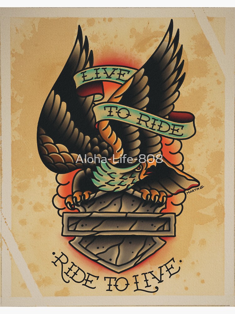 "Live to ride, ride to live (Vertical version) " Sticker for Sale by ...