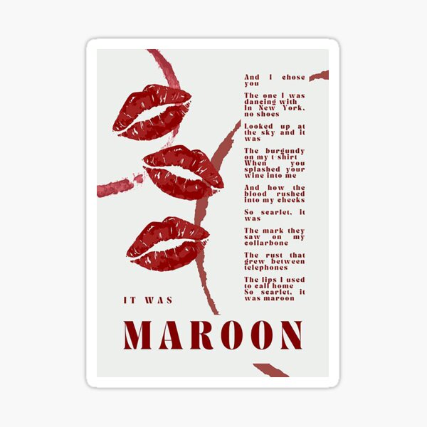 "maroon" Sticker for Sale by Betsymae | Redbubble